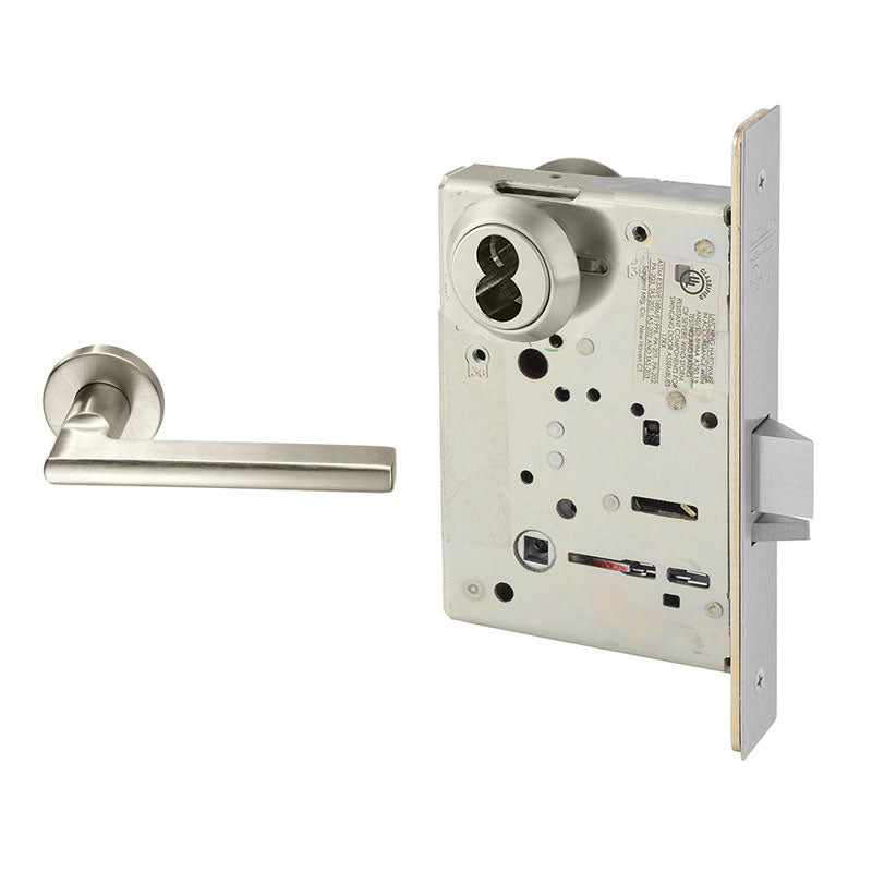 Sargent 60-8204-LNMD-US26D Storeroom or Closet Mortise Lock, LN Rose,