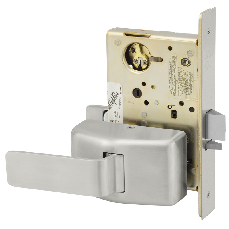 Sargent 70-7837-PT-US32D Mortise Lock, Classroom Function, Push/Pull T